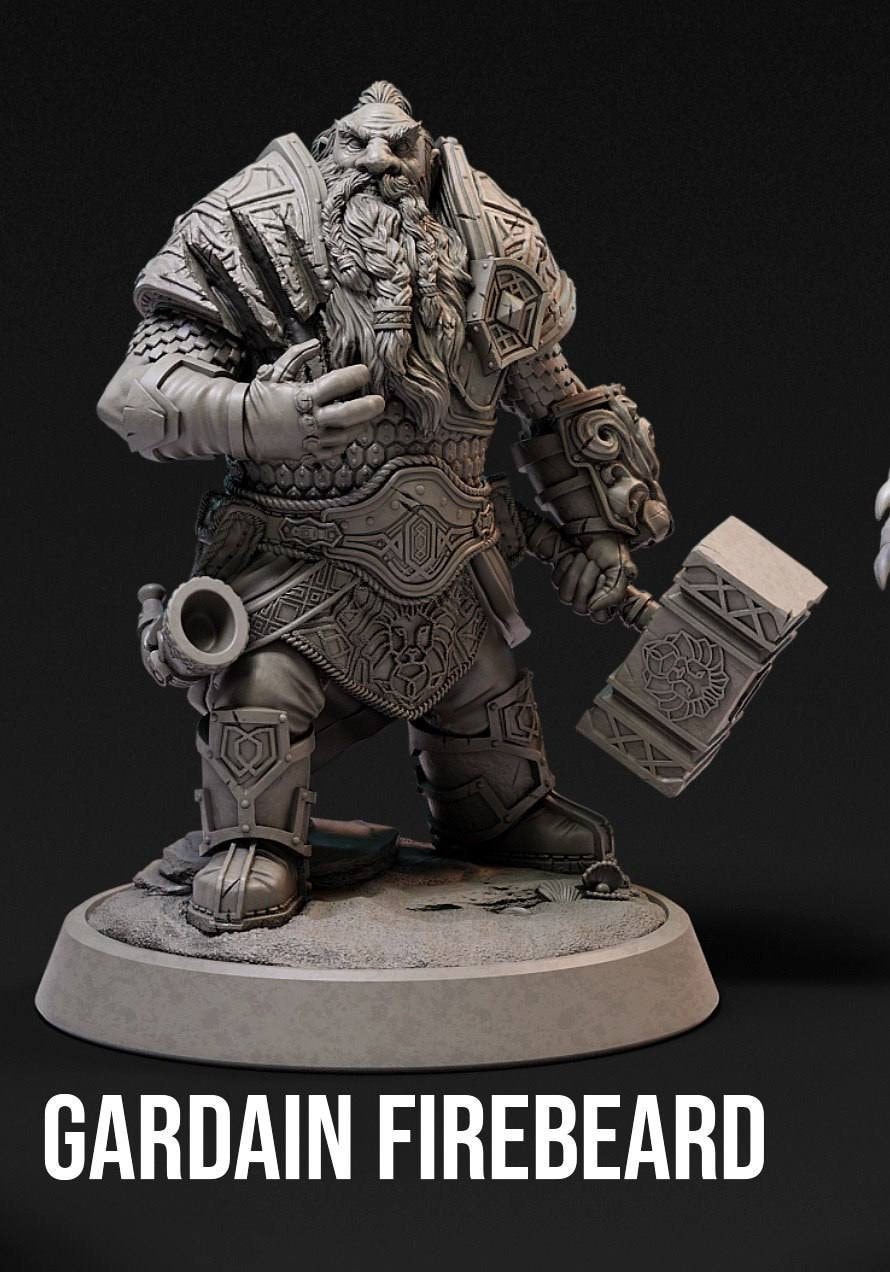 Gardain Firebeard STL File (2 Model), Gardain 3D STL File, STL File 3D ...