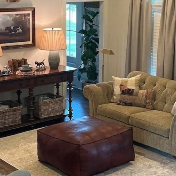 Leather Ottoman Coffee Table - Etsy