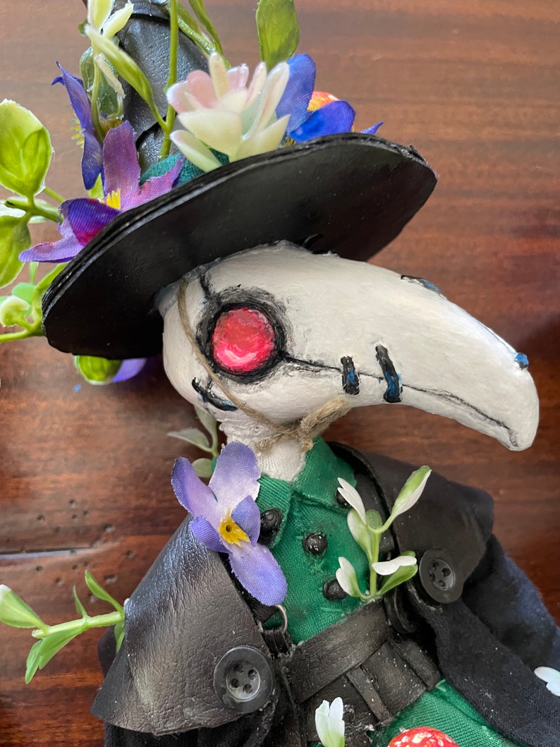 Handmade OOAK Art Doll, Plague Doctor Florist, - Etsy