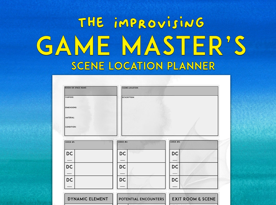 Dnd Scene Location Planner | the Improvising Game Master - Etsy