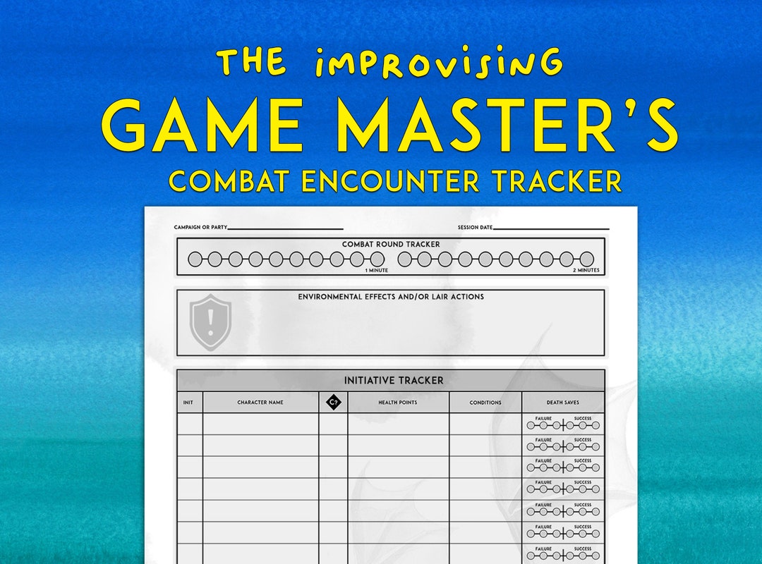 Dnd Combat Tracker | the Improvising Game Master - Etsy