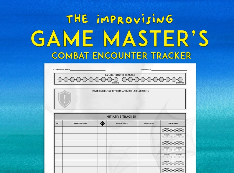 Dnd Combat Tracker | the Improvising Game Master - Etsy