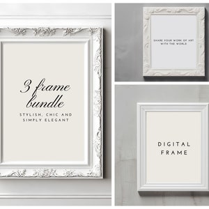 3 White Frame Bundle - Artwork Mockup Frames - Etsy