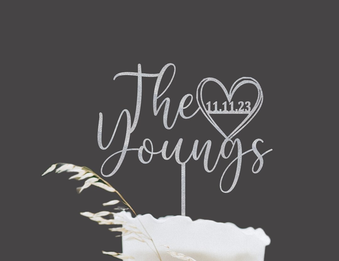 Personalized Wedding Cake Topper Custom Script Cake Topper for Wedding ...