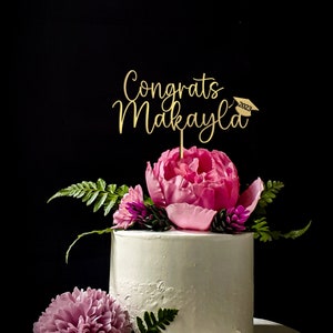 Congrats Grad Cake Topper Congratulations Graduation Party Decor ...