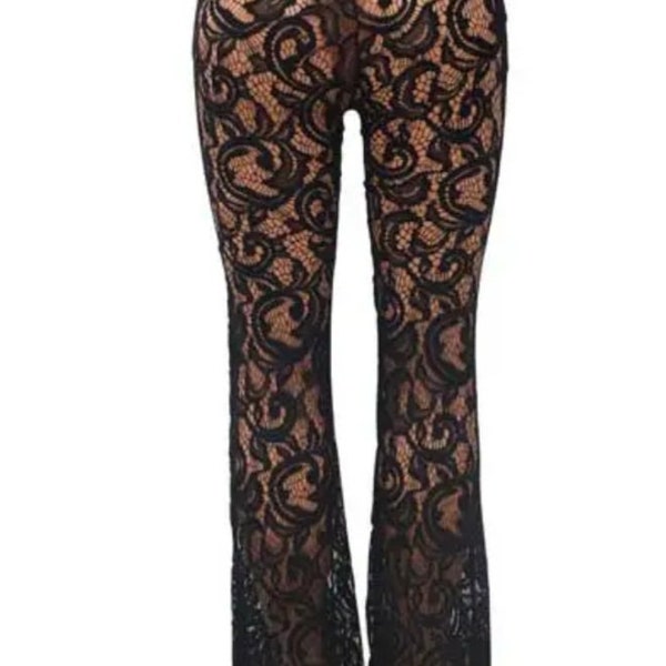 Lace Pants - Etsy