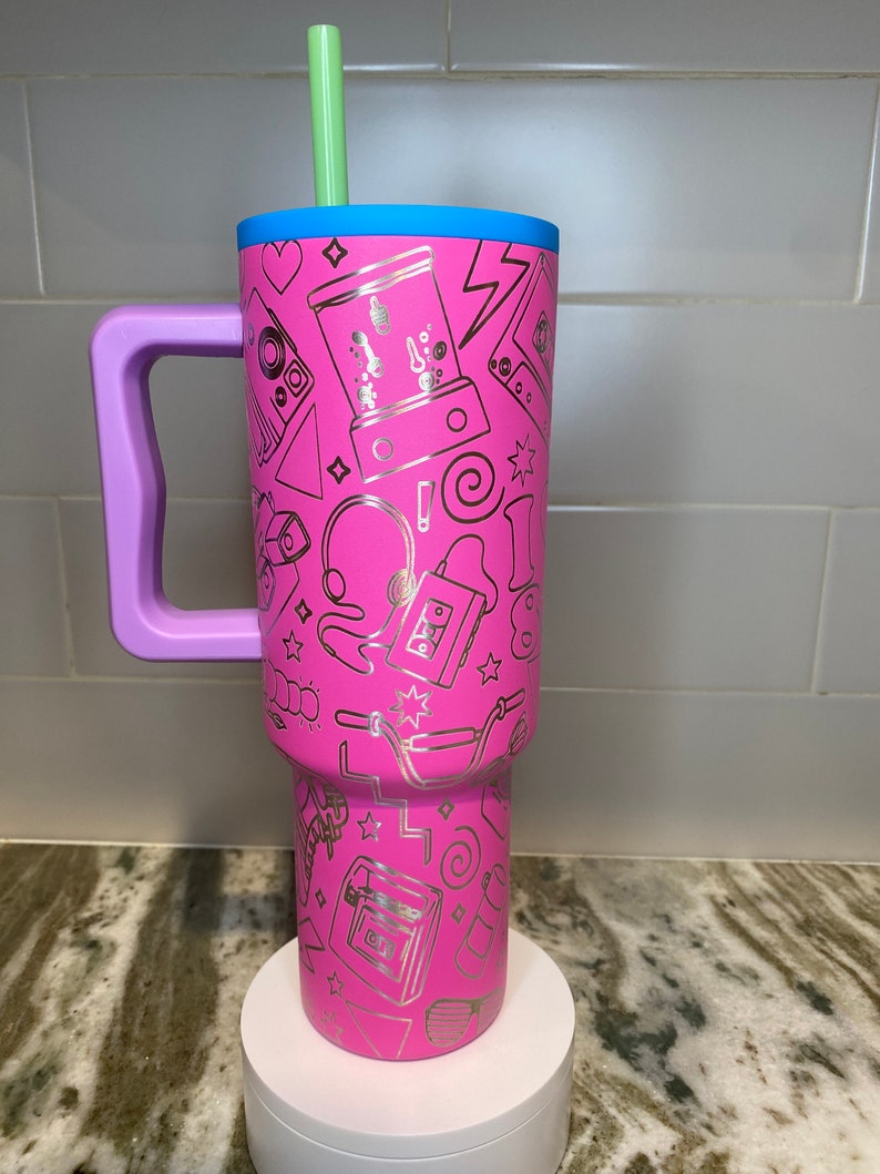 Simple Modern 40 Oz Trek Tumbler 80's Nostalgia Laser Engraved - Etsy
