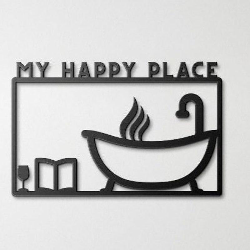 Metal Bathroom Sign - Etsy