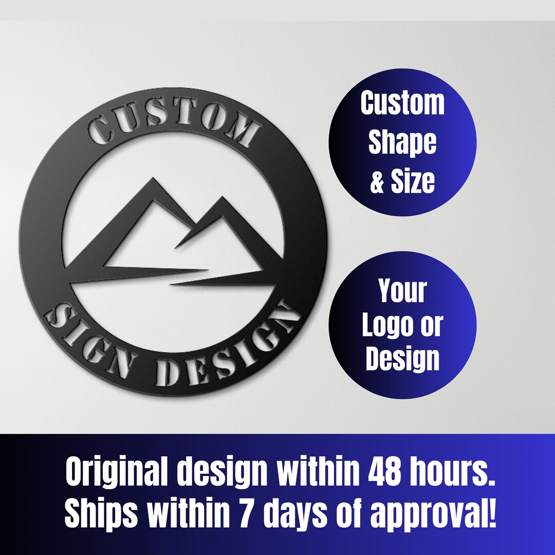Custom Metal Sign Design, Custom Logo Maker, Custom Logo Design ...