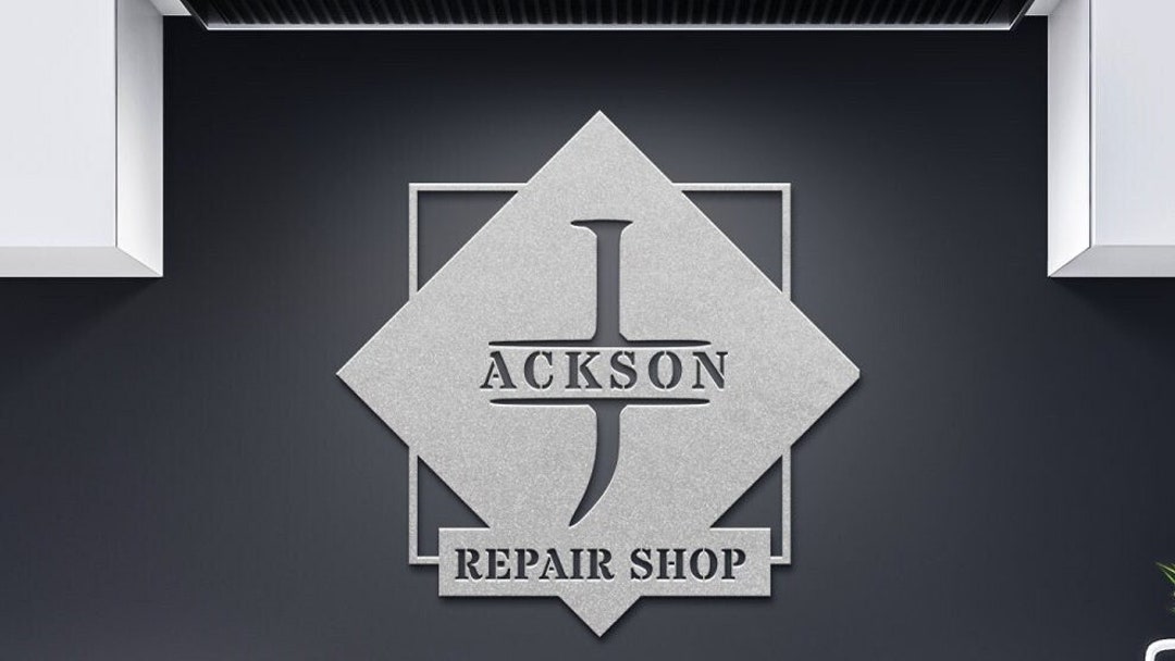 Custom Business Name Monogram Sign Repair Shop Law Firm Bakery Tax ...