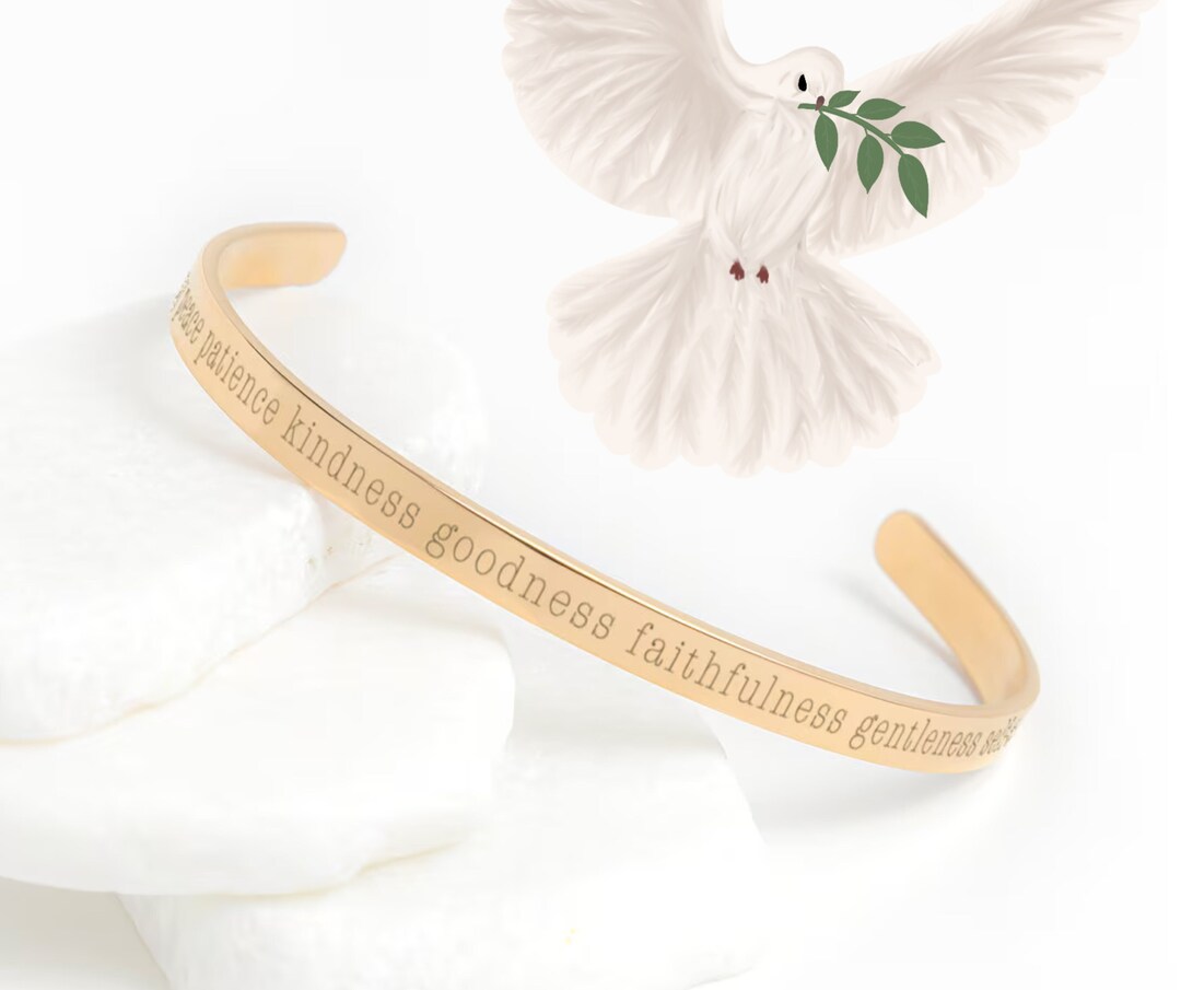 Fruits of the Holy Spirit Bracelet Christian Dainty Jewelry ...