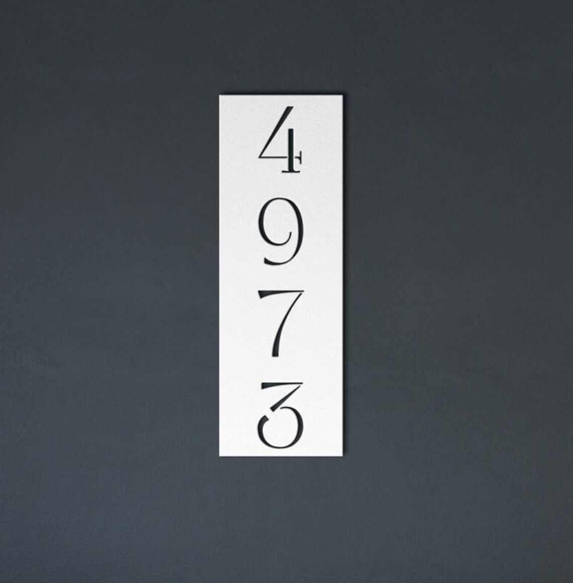 Mid Century Modern Vertical House Number Sign Retro Metal - Etsy