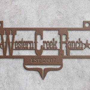 Customized Metal Farm Entrance Sign Large Ranch Sign Barn Decor ...