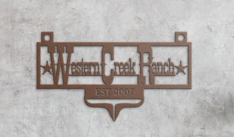 Customized Metal Farm Entrance Sign Large Ranch Sign Barn Decor ...