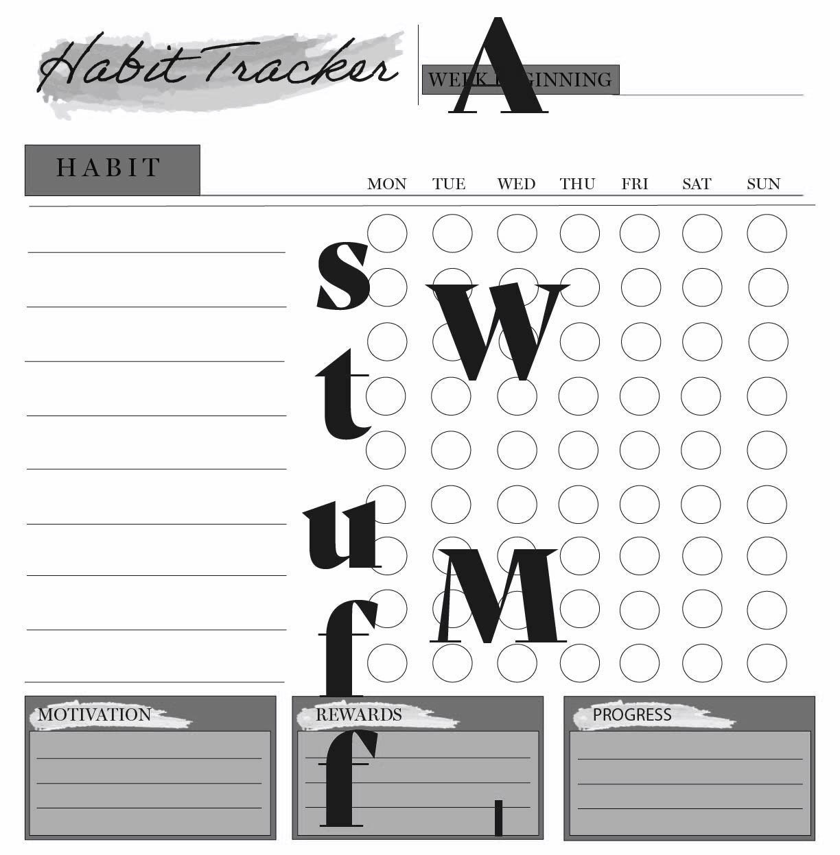 Habit Tracker - Digital PDF Planner - Etsy