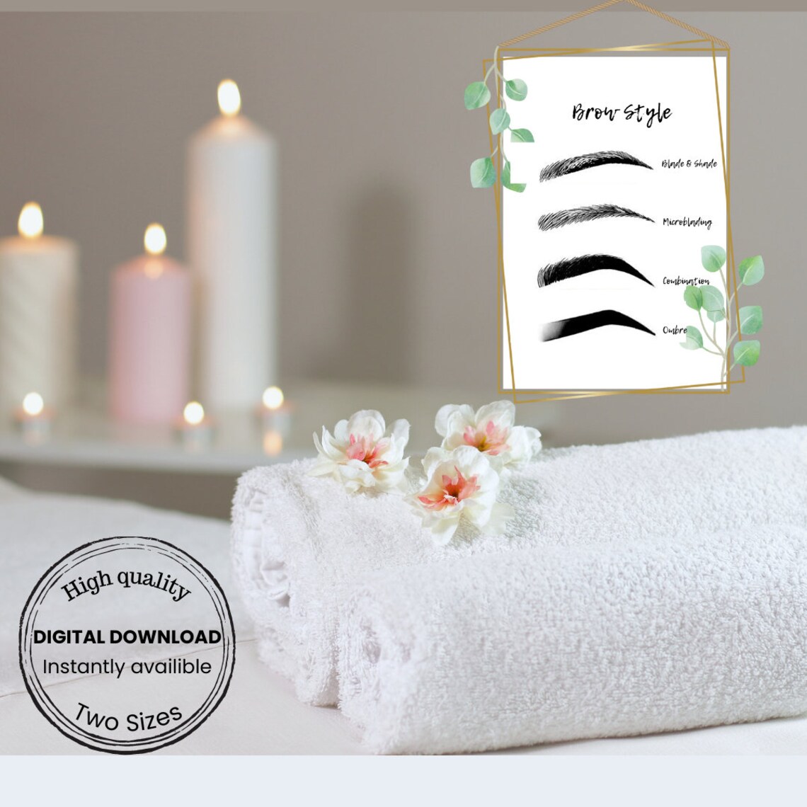 Brow Display Poster, Eyebrow Shapes, Eyebrow Style Poster, Beauty Salon ...