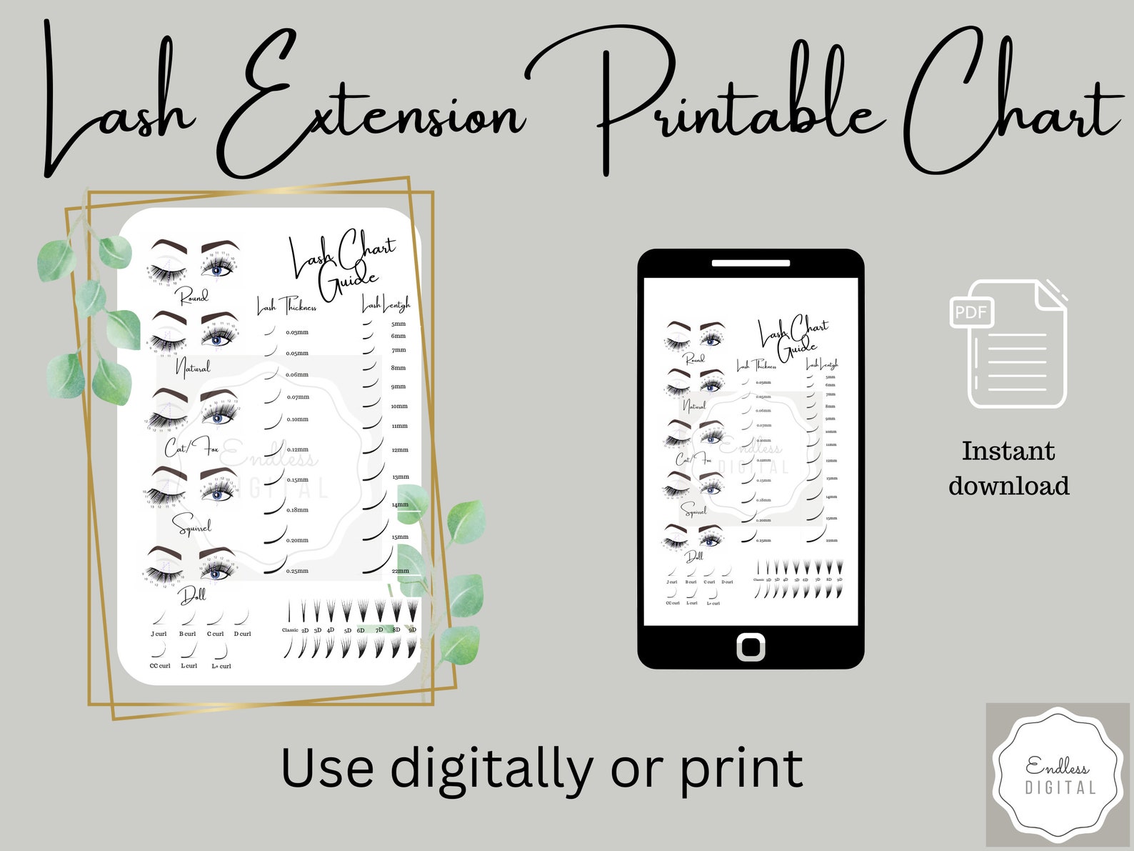 Lash Extension Chart Guide: Lash Mapping & Training (PDF) - Etsy
