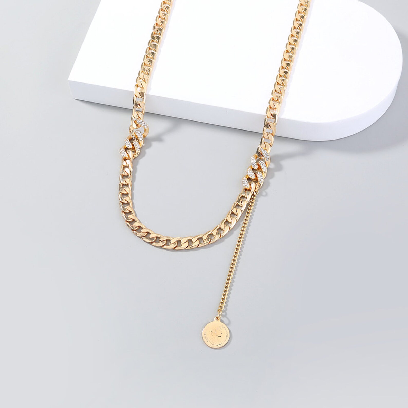 Big Chain, Mosaics, Diamond Necklace - Etsy