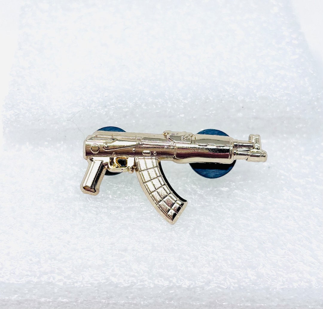 Gold Rifle GTA Gun Enamel Pin - Etsy