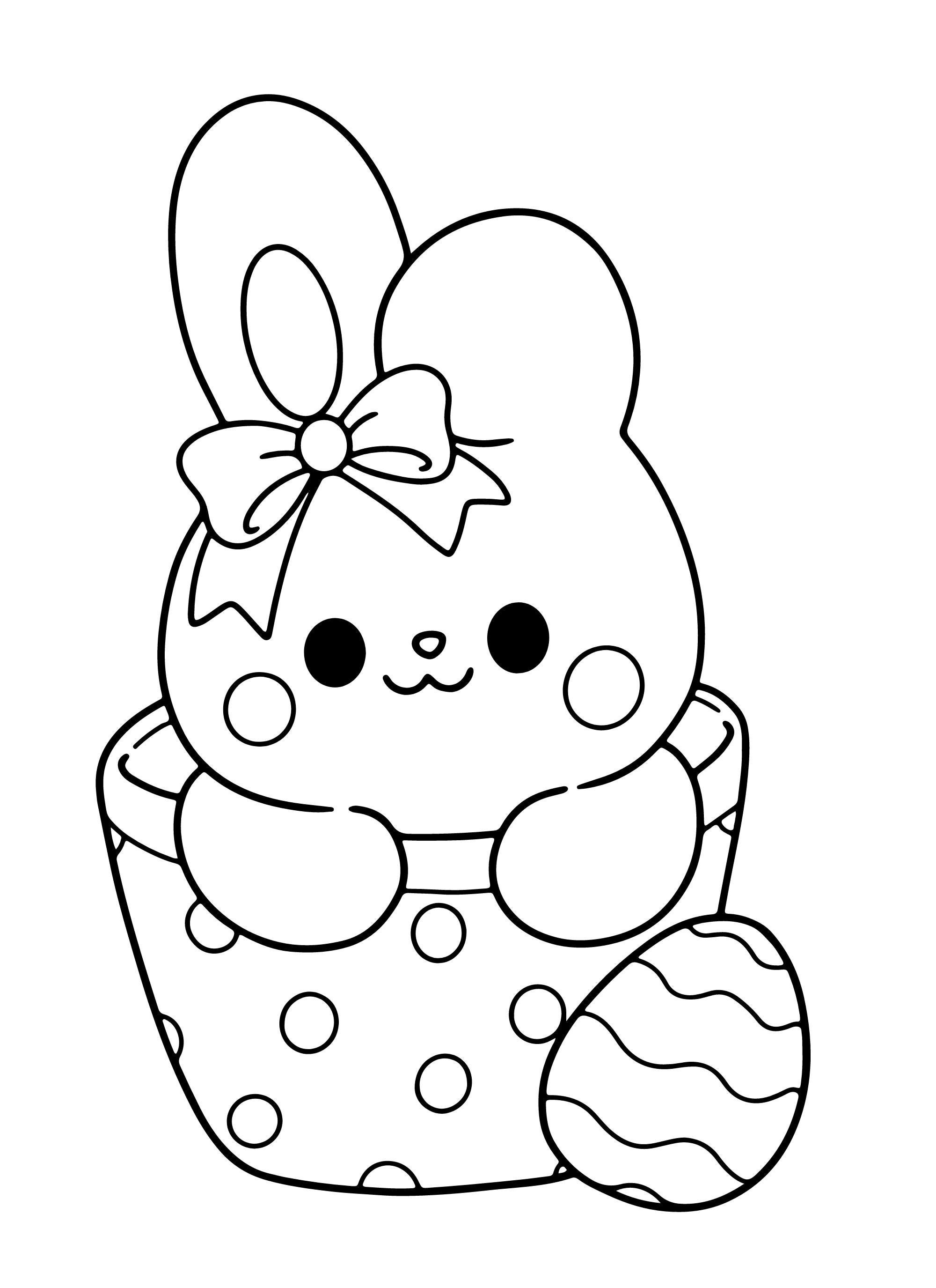 6 Cute Easter Bunny Themed Coloring Pages - Etsy