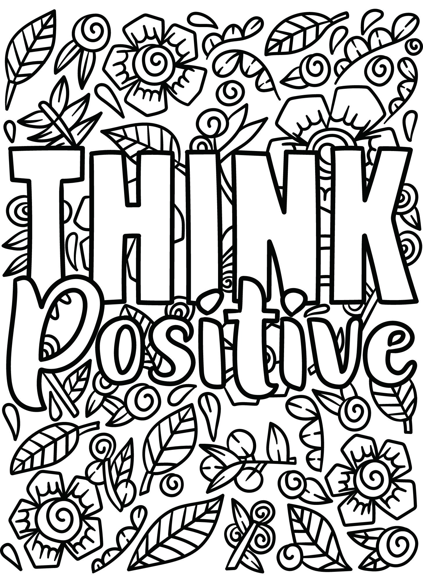 Motivational Quote Coloring Pages for Kids and Adults-20 Coloring Pages ...