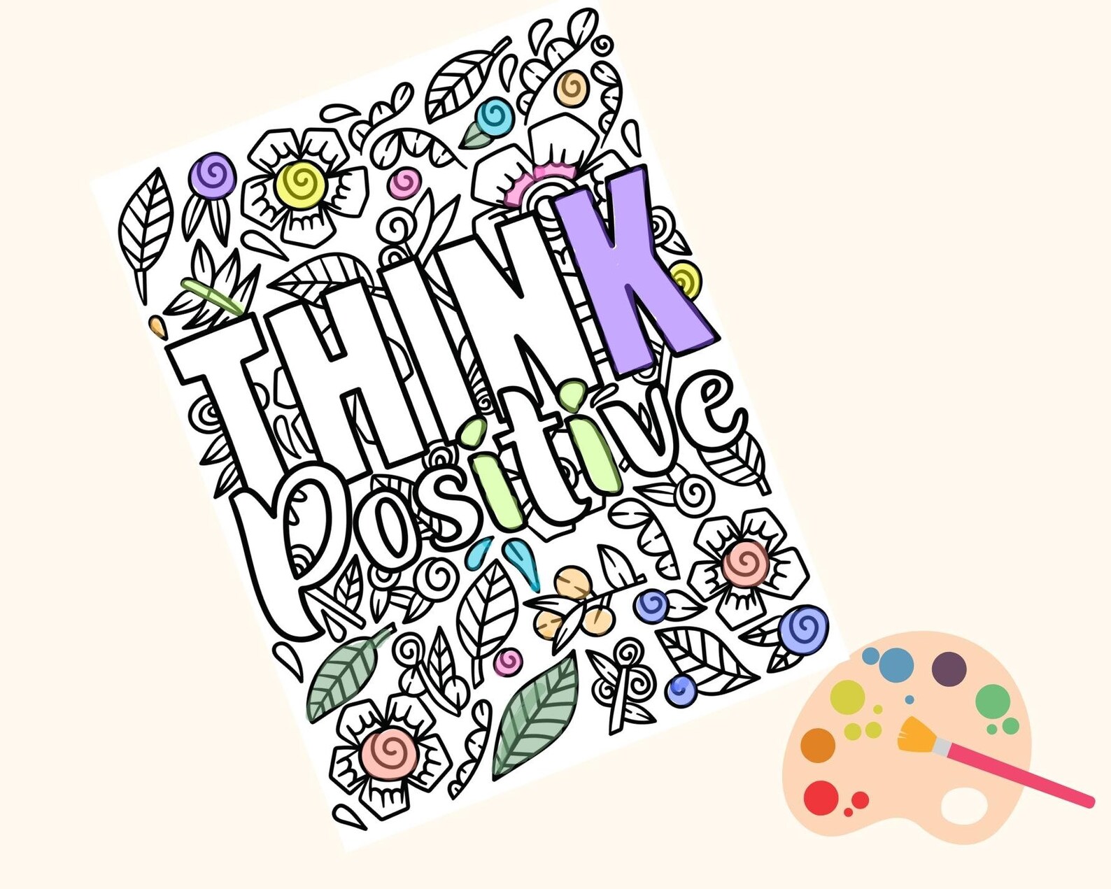 Motivational Quote Coloring Pages for Kids and Adults-20 Coloring Pages ...