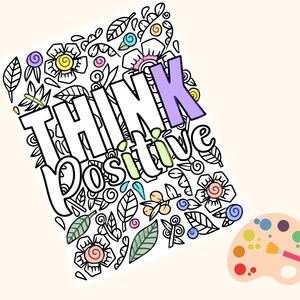 Motivational Quote Coloring Pages for Kids and Adults-20 Coloring Pages ...