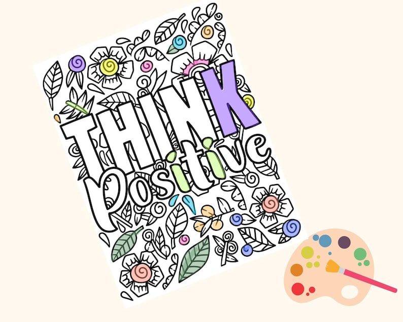Motivational Quote Coloring Pages for Kids and Adults-20 Coloring Pages ...