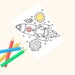 Fun Coloring Pages for Kids-space Theme-20 Page Pdf-rockets,planets ...