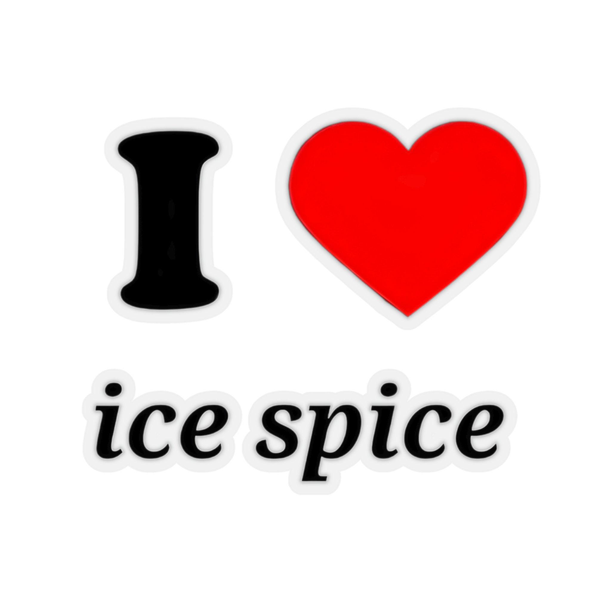 I Heart Ice Spice Kiss-Cut Sticker sold by Isabel Marques | SKU ...