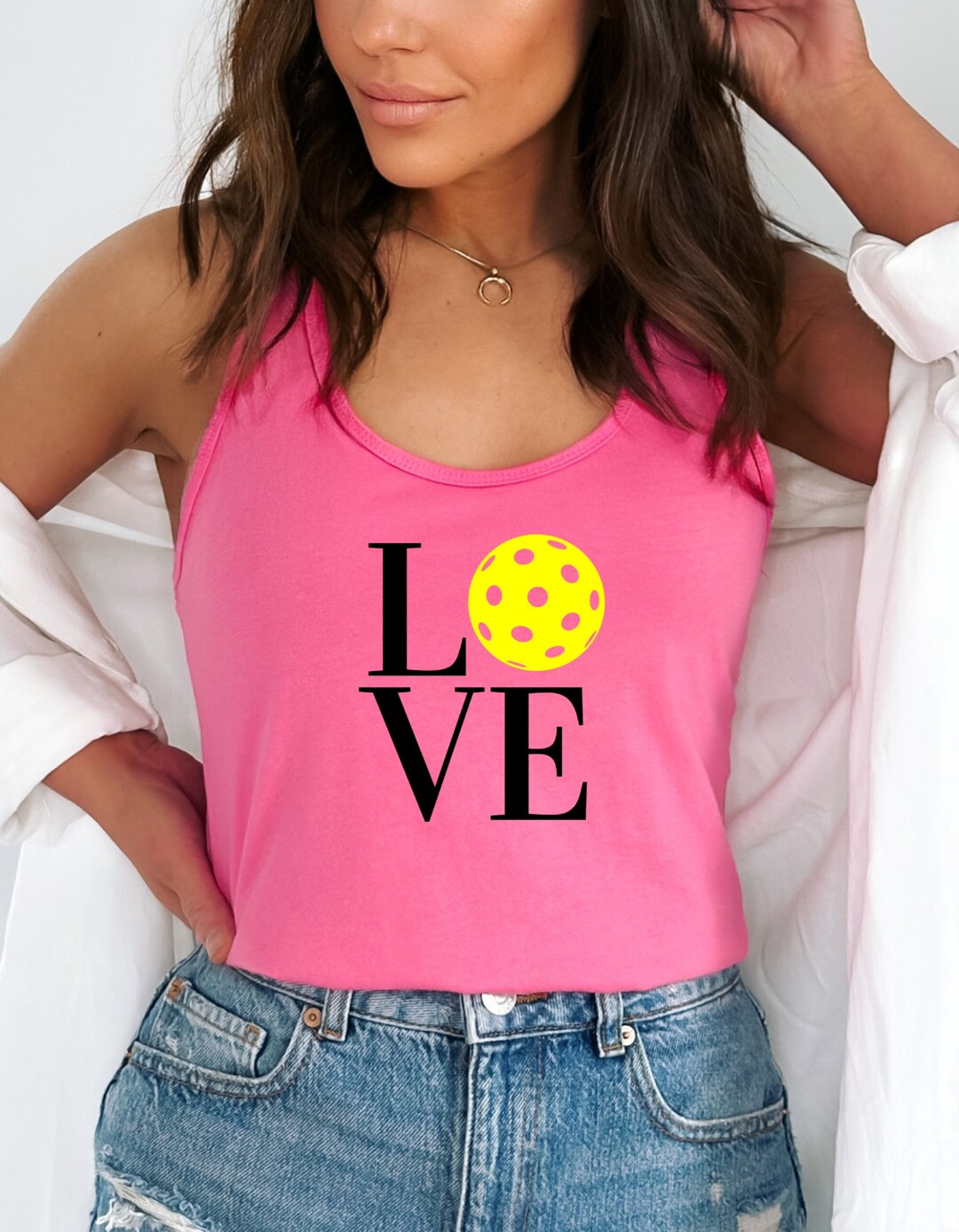 LOVE Pickleball Women's Ideal Racerback Tank Top Super Cute Top Women ...