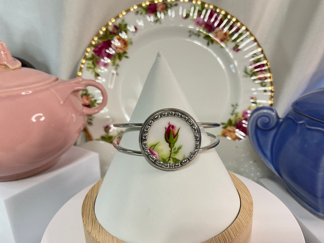 Royal Albert Broken China Squeeze Bezel Bracelet - Etsy