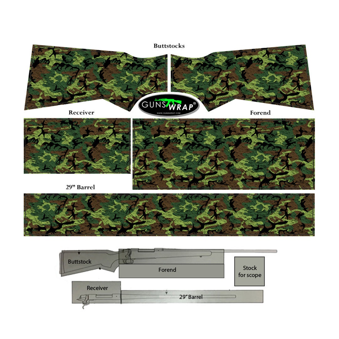 Camo Set Wrap Skins Premium Vinyl Sheet 3M Matt Adhesive Pre-cut ...