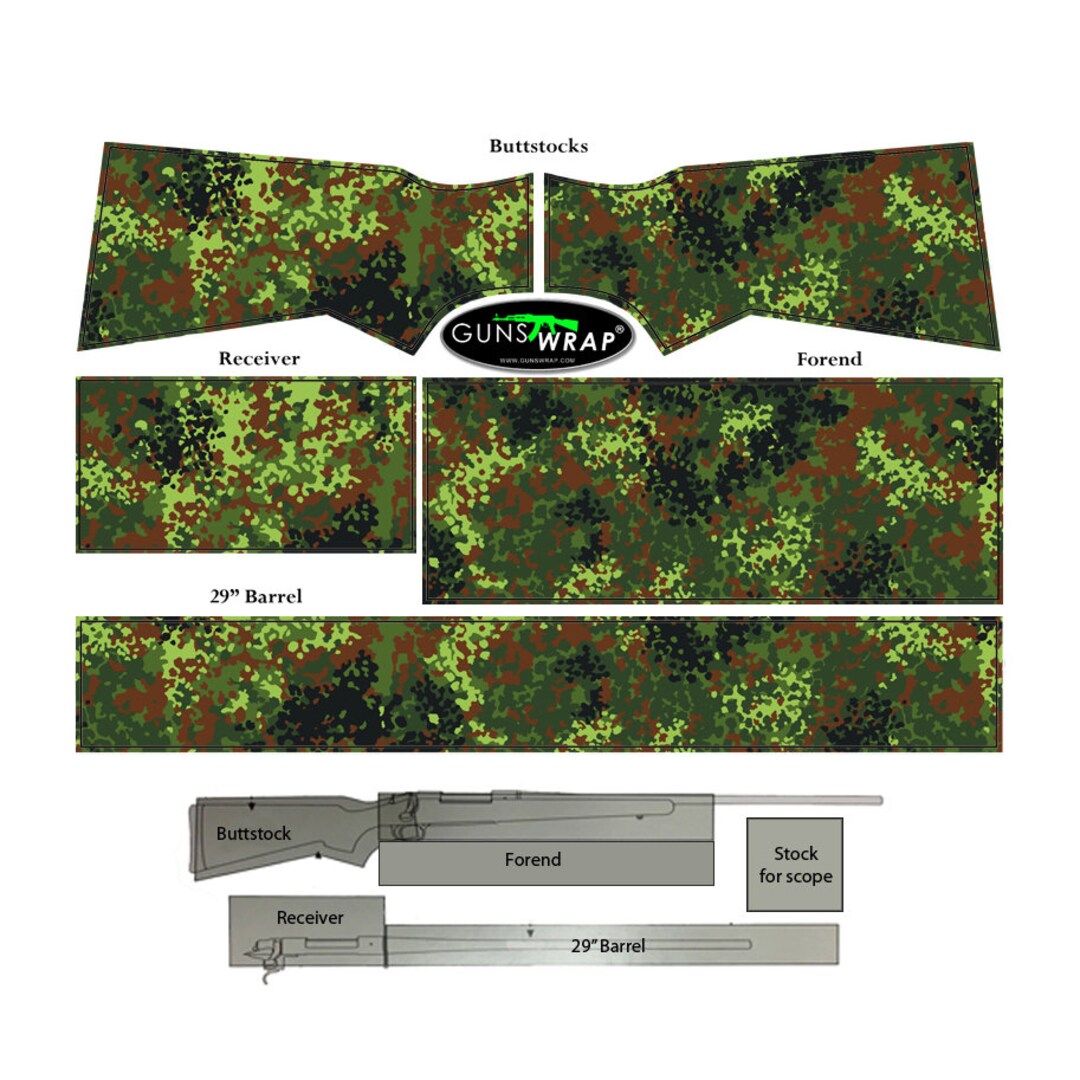 Camo Set Wrap Skins Premium Vinyl Sheet 3M Matt Adhesive Pre-cut ...