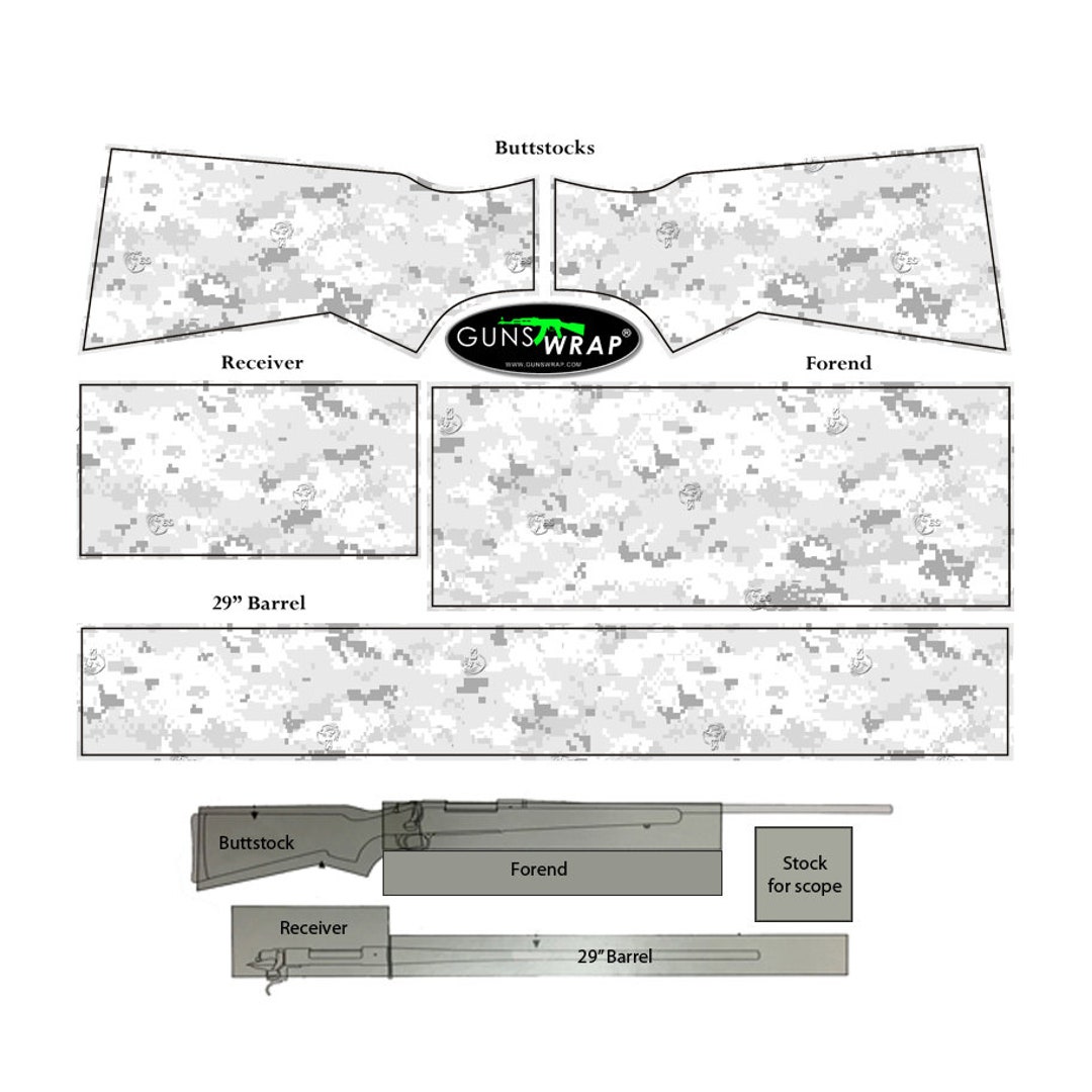 Camo Set Wrap Skins Premium Vinyl Sheet 3M Matt Adhesive Pre-cut PIXEL ...