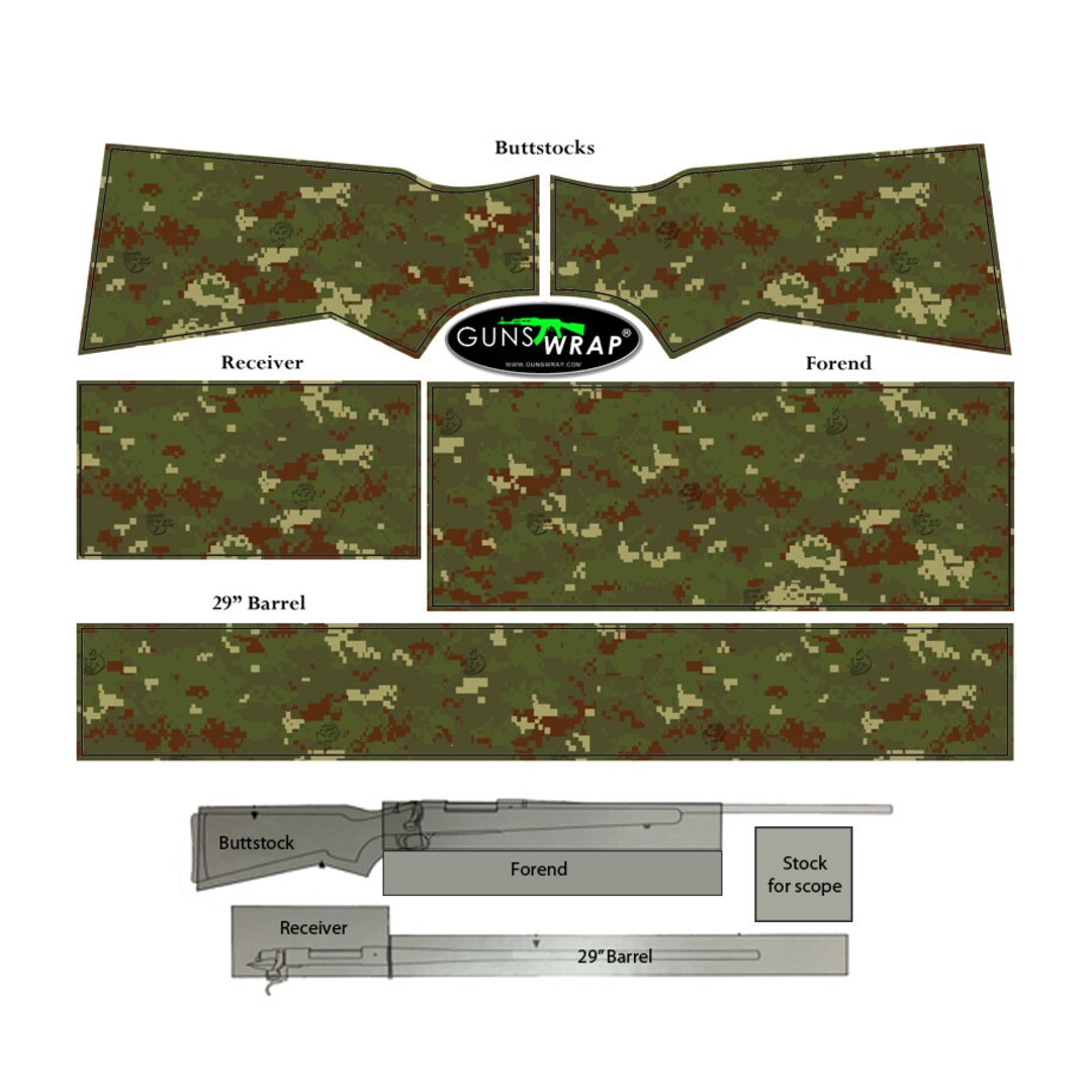 Camo Set Wrap Skins Premium Vinyl Sheet 3M Matt Adhesive Pre-cut PIXEL ...