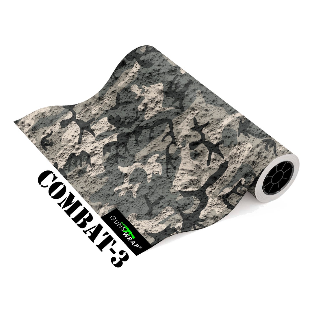 Camo Wrap Roll Premium Vinyl Sheet 3M Matt Adhesive 7,8x39in COMBAT-3 ...