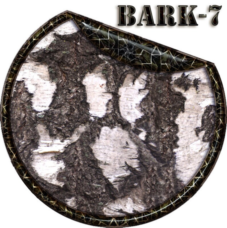 Camo Set Wrap Skins Premium Vinyl Sheet 3M Matt Adhesive Pre-cut BARK-7 ...