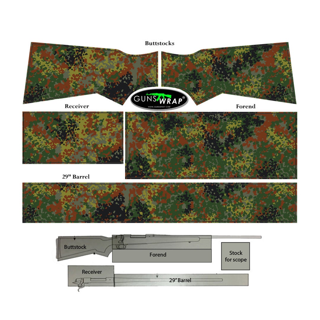 Camo Set Wrap Skins Premium Vinyl Sheet 3M Matt Adhesive Pre-cut ...