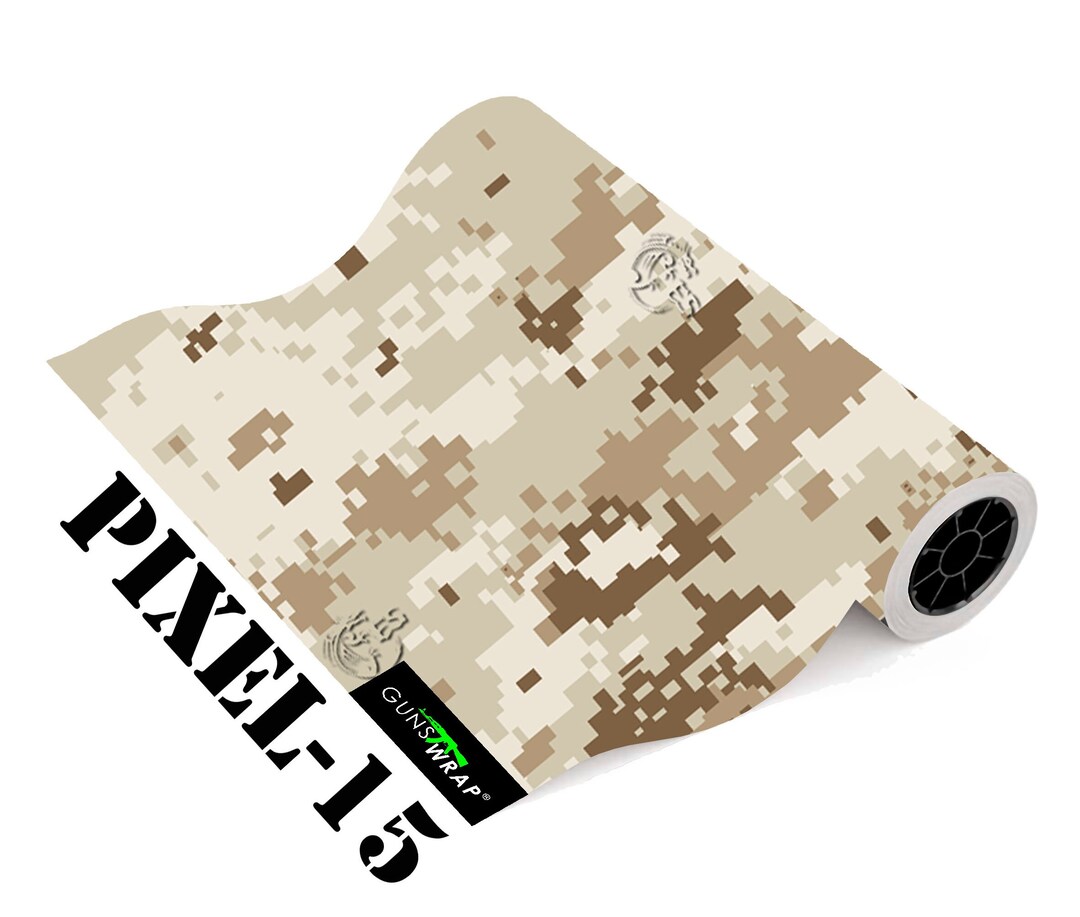 Premium Vinyl Camo Wrap Roll Sheet 3M Matt Adhesive 7,8x39in PIXEL-15 ...