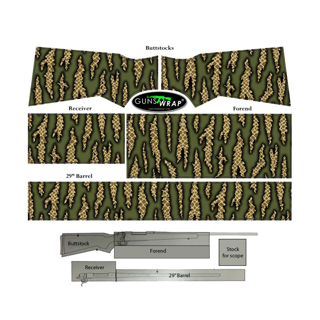 Camo Set Wrap Skins Premium Vinyl Sheet 3M Matt Adhesive Pre-cut PYTHON ...