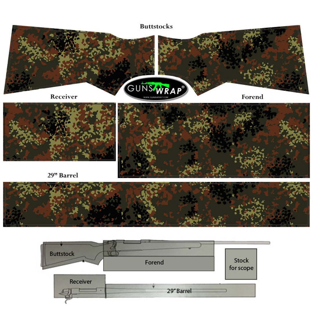 Camo SET Premium Vinyl Wrap Skins Sheet 3M Matt Adhesive Pre-cut ...