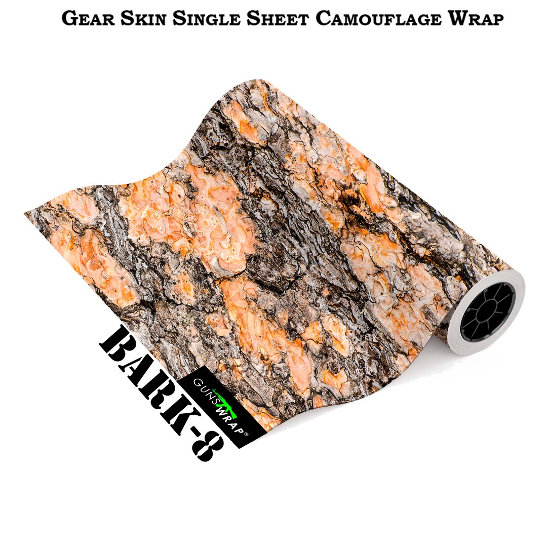 Camo Wrap Roll Premium Vinyl Skin Sheet 3M Matt Adhesive 7,8x39in BARK ...