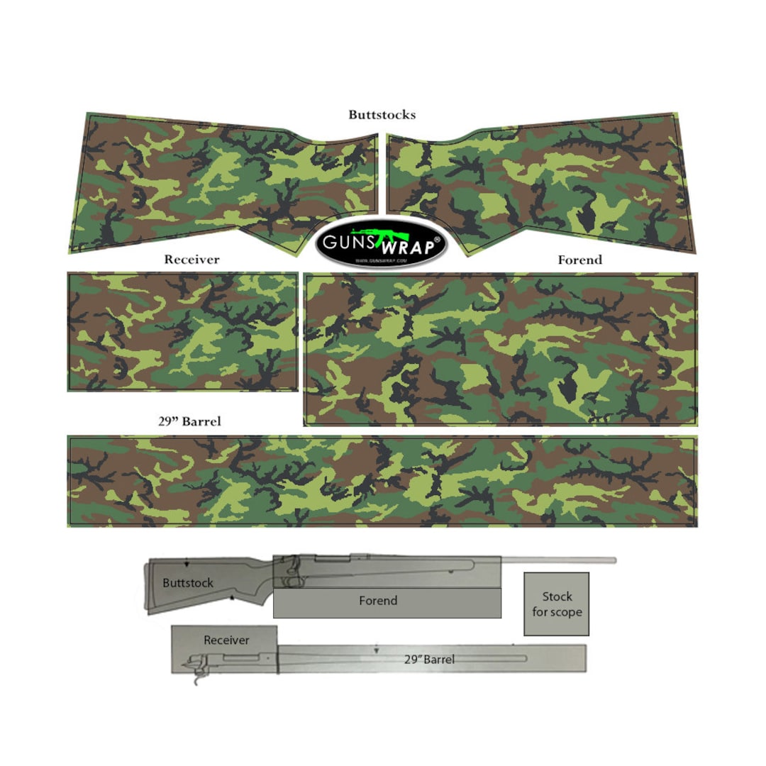 Camo Set Wrap Skins Premium Vinyl Sheet 3M Matt Adhesive Pre-cut ...