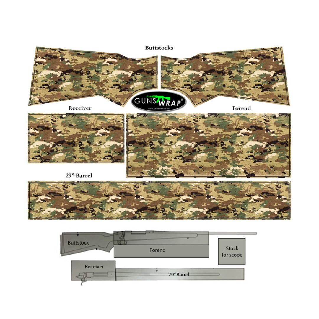 Camo Set Premium Vinyl Wrap Skins Sheet 3M Matt Adhesive Pre-cut OCP - Etsy
