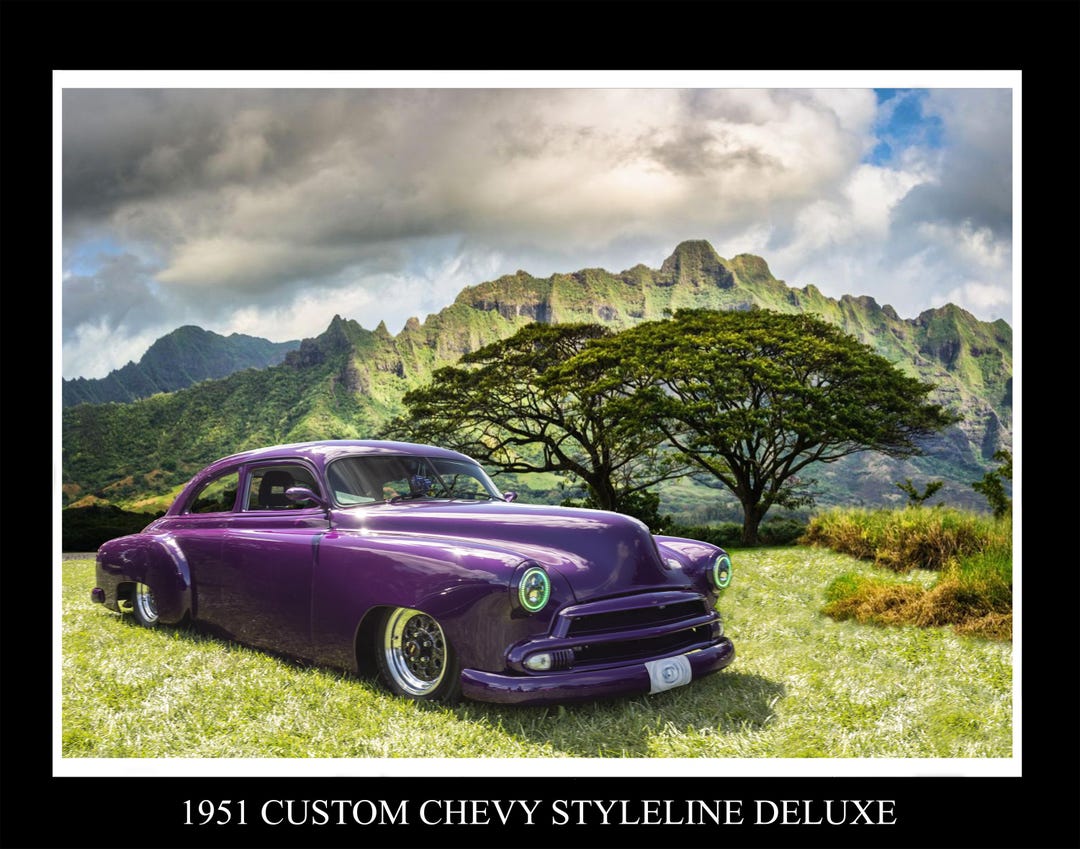 1951 Custom Chevy Styleline Classic Car Print - Etsy