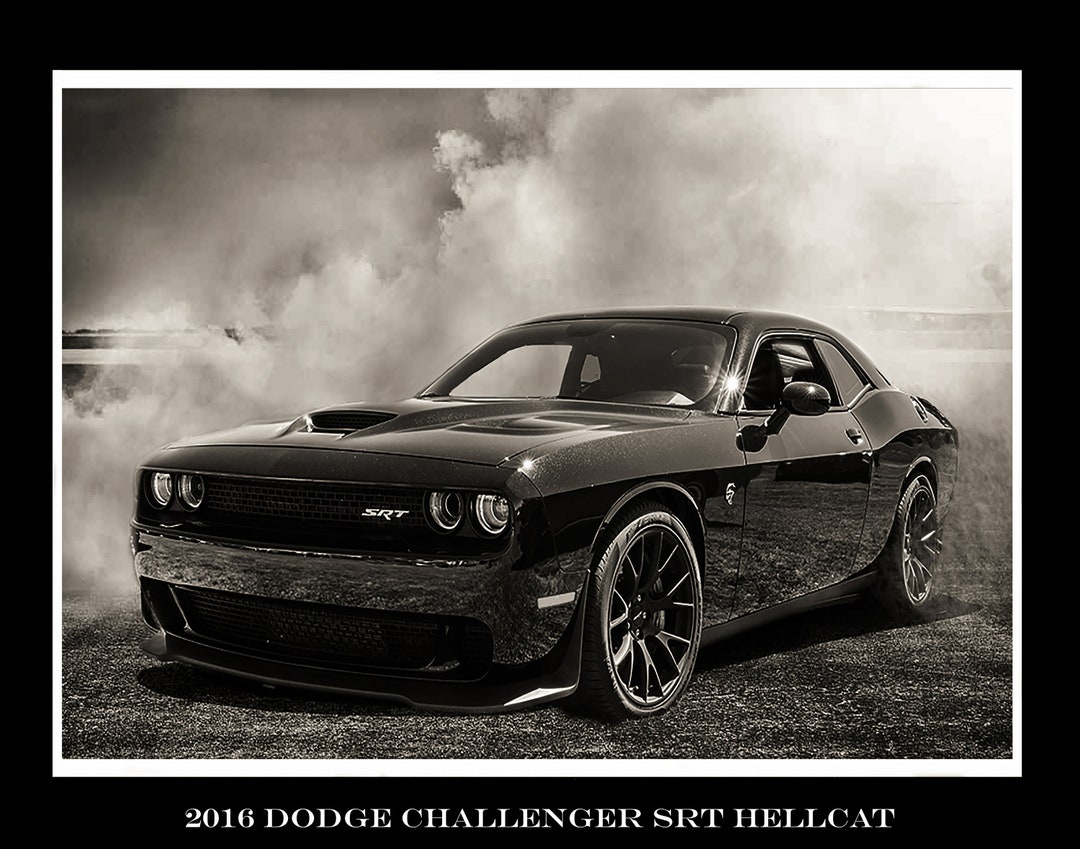 2016 Dodge Challenger SRT Hellcat Classic Car Print - Etsy