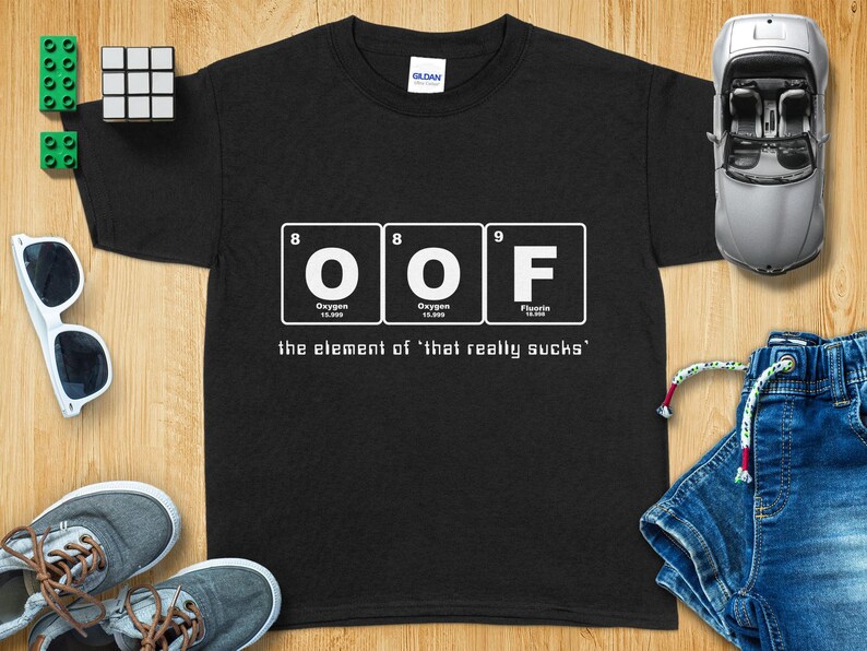Uff: Funny Science T-shirt Periodic Table element of That Really Sucks ...