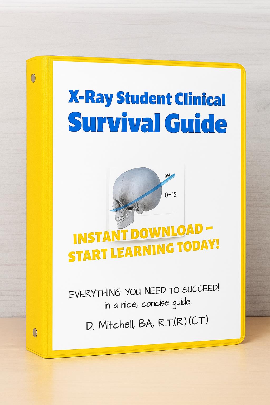 X-ray Student Clinical Guide: Rad Tech School Planner (PDF Digital ...