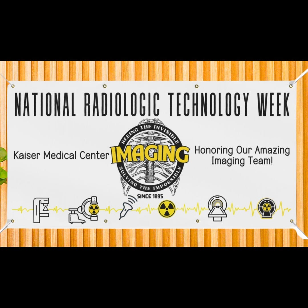 Custom Radiologic Tech Week Banner Personalize Hospital Name, Message ...